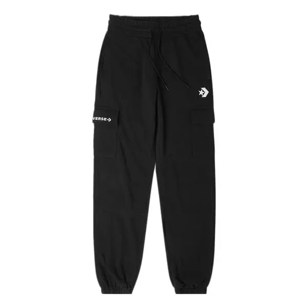 CONVERSE Fashion Knit Logo Cargo Jogger - Black/white