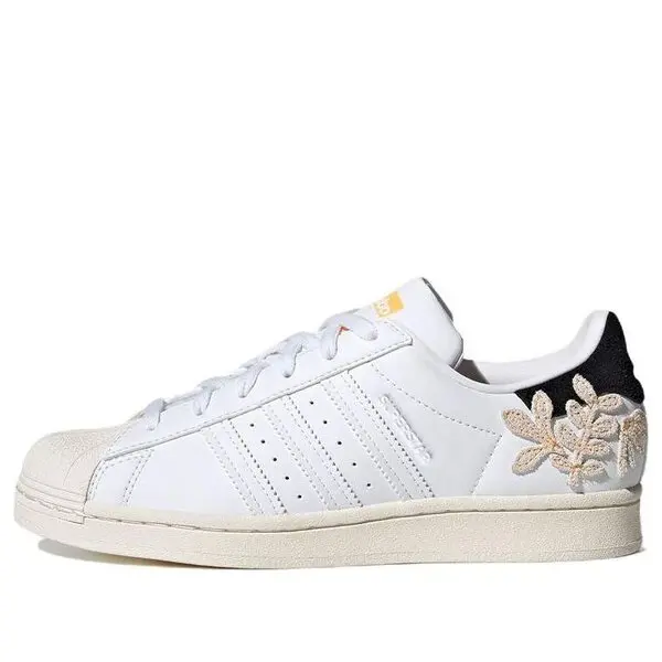 Adidas Superstar Sneakers With Floral Embellishments - White/black