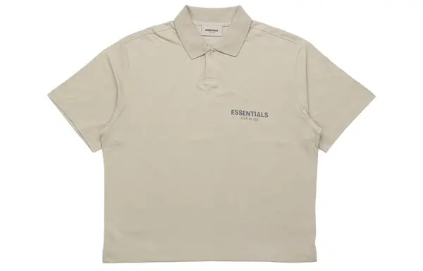 Fear Of God Fw20 Logo Polo Shirt 'olive - Grey/green