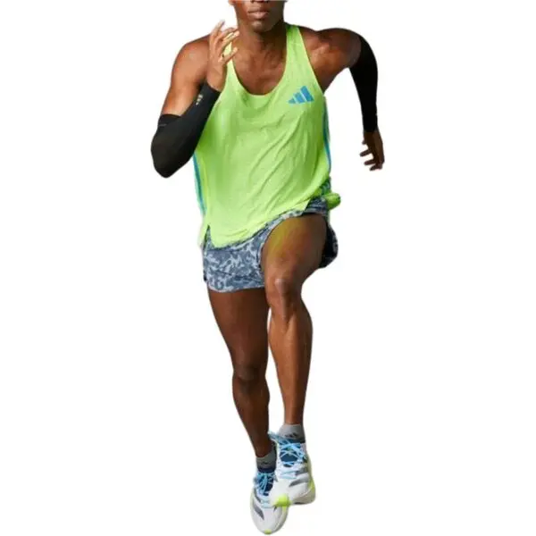 Adidas Adizero Road To Records Singlet - Lucid Lemon