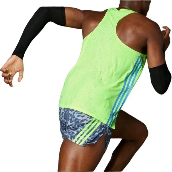Adidas Adizero Road To Records Singlet - Lucid Lemon