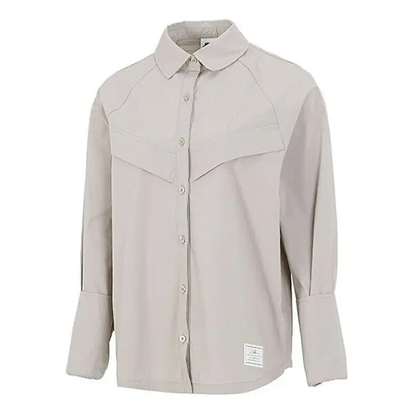 Nike Icn Clsh Wvn Ls Top Long Sleeved Shirt - Grey