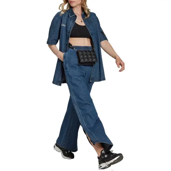 Adidas Mid-rise Denim Pants - Blue