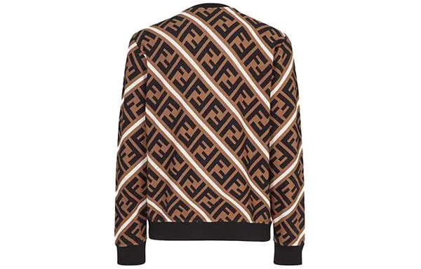 Fendi Logo Cotton Colorblock Sports Sweatshirt
