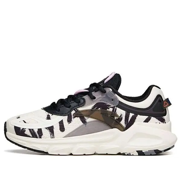ANTA Running Series Leather Sneakers - White/grey/black