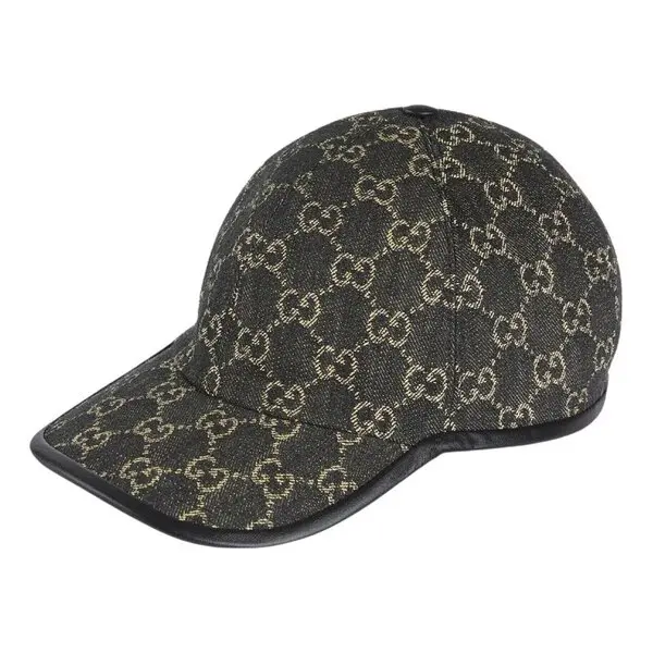 Gucci Monogrammed Baseball Cap - Black/grey