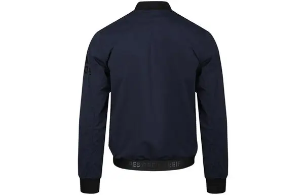 Adidas Logo Printing Baseball Aviator Jacket - Blue