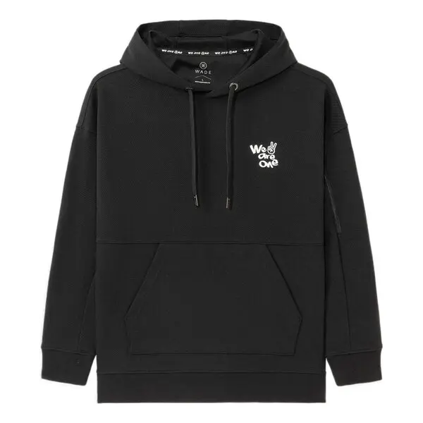 LI-NING Way Of Wade "we Are One" Graphic Hoodie - Black/white