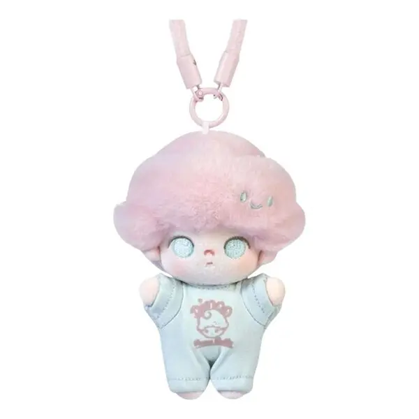 POP MART Dimoo Crush On Coffee Plush Keychain Grapefruit Americano
