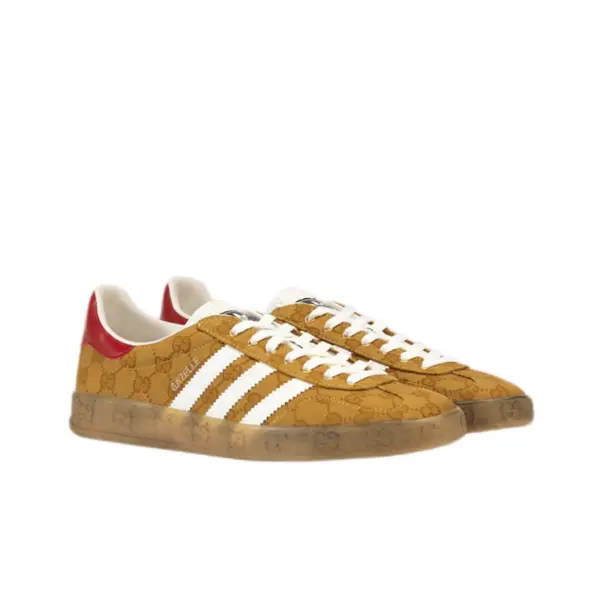 Adidas X Gucci Gazelle Gg Monogram Sneakers - Brown/black