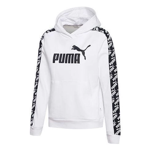PUMA Amplified Cropped Hoodie - White/black