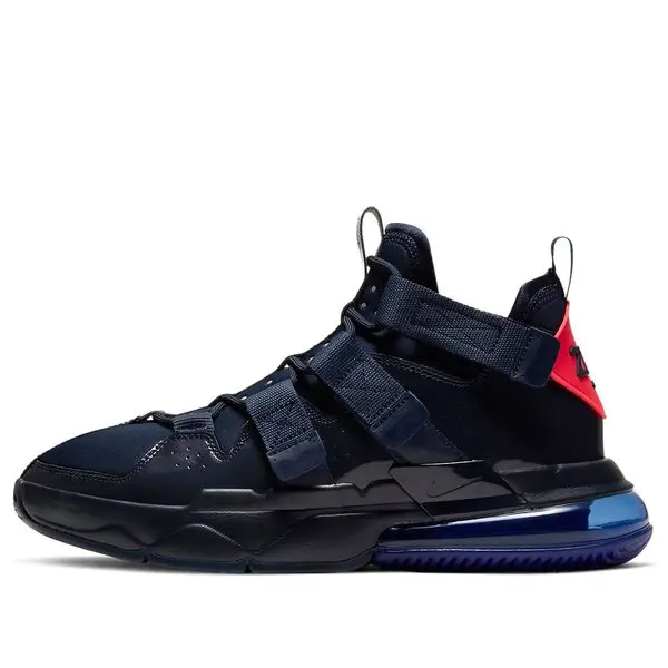 Nike Edge 270 Navy Patent Leather Sneakers - Blueblack/red/black