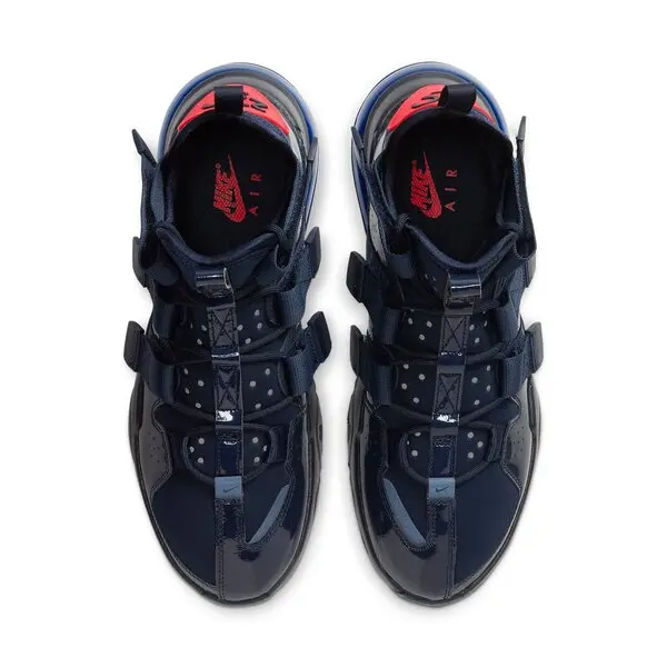 Nike Edge 270 Navy Patent Leather Sneakers - Blueblack/red/black