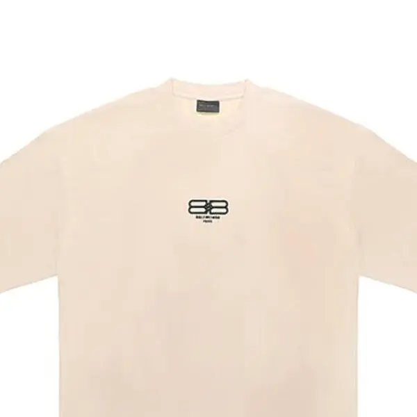 Balenciaga Bb Paris Icon T-shirt Medium Fit 'beige Black