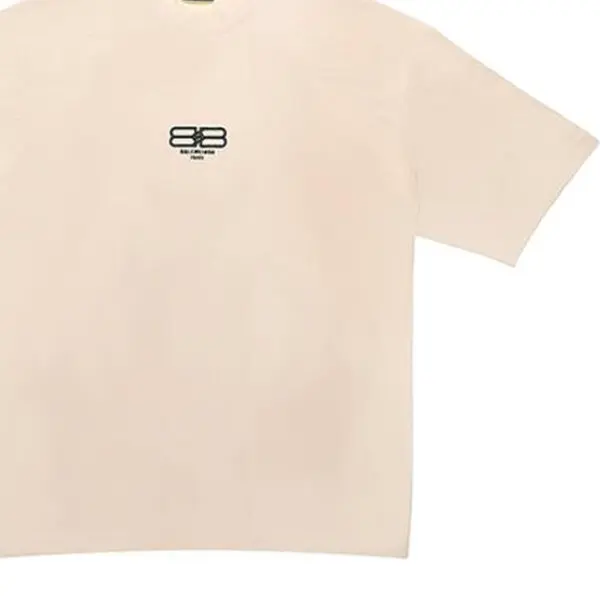Balenciaga Bb Paris Icon T-shirt Medium Fit 'beige Black