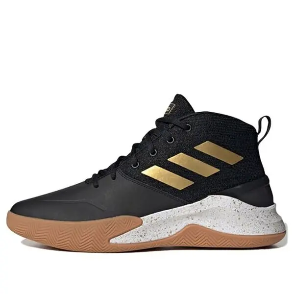 Adidas Own The Game Matte Gold High Top Sneakers - Black