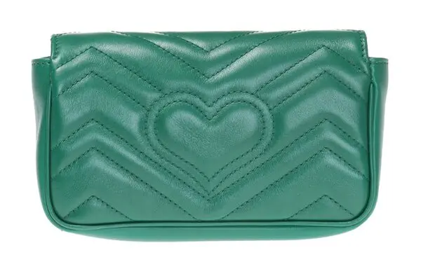 Gucci Gg Marmont Quilted Leather Super Mini Shoulder Bag - Green
