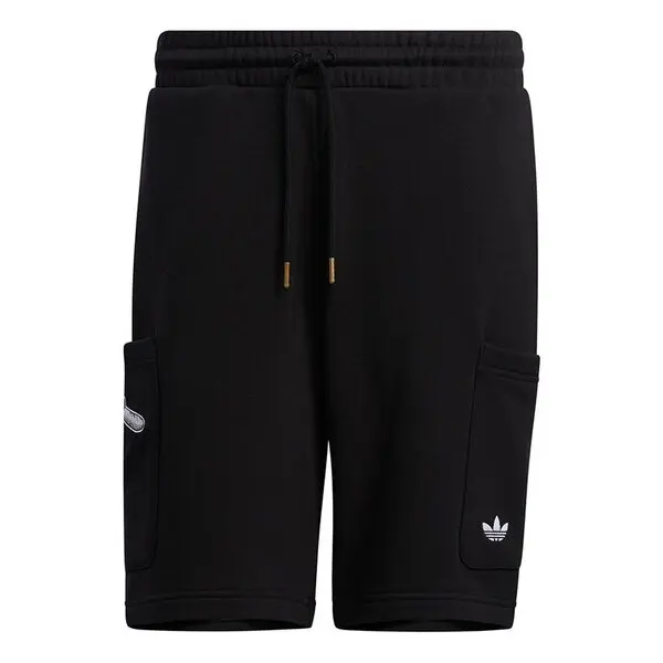 Adidas Originals X Disney Crossover Manga Short 2 Embroidered Sports Shorts - Black