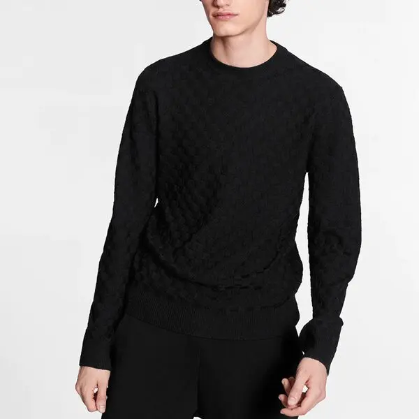 LOUIS VUITTON Fw21 Solid Color Casual Round Neck Long Sleeves Knit