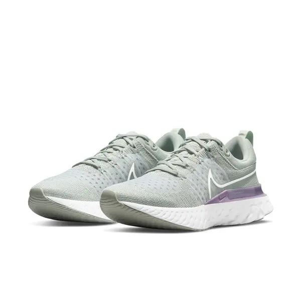 Nike React Infinity Run Flyknit 2 Sneakers - Light Silver/infinite Lilac/barely Green