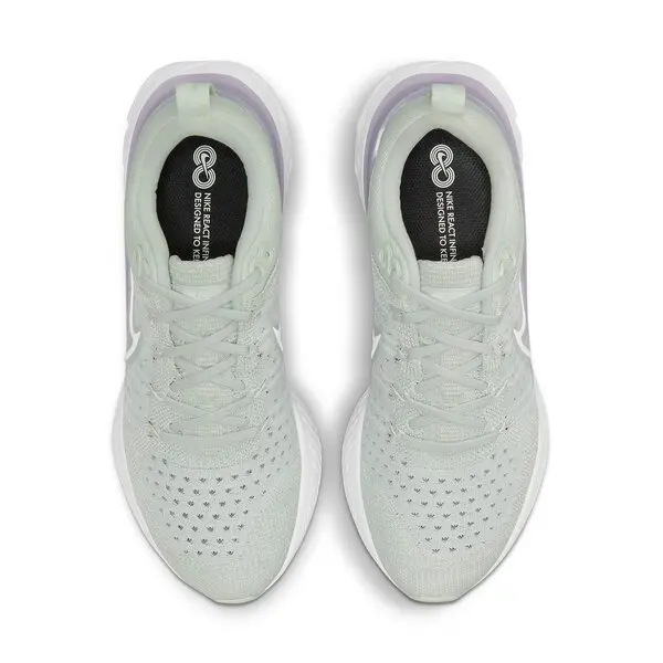 Nike React Infinity Run Flyknit 2 Sneakers - Light Silver/infinite Lilac/barely Green
