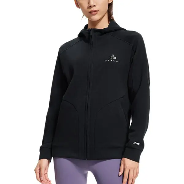 LI-NING Essentials Logo Zip Training Hooded Jacket