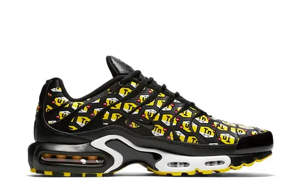 Nike Max Plus Qs "all Over Print" Low Top Sneakers - Black/white