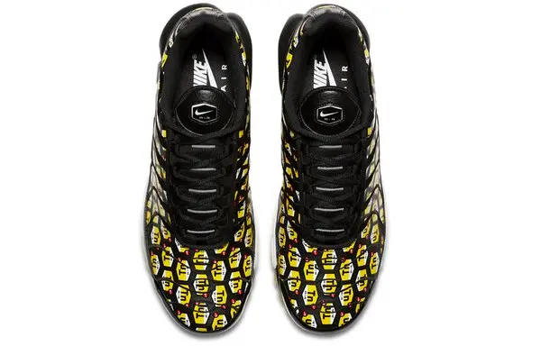 Nike Max Plus Qs "all Over Print" Low Top Sneakers - Black/white