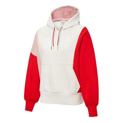 PUMA Panelled Hoodie 'white Red Pink