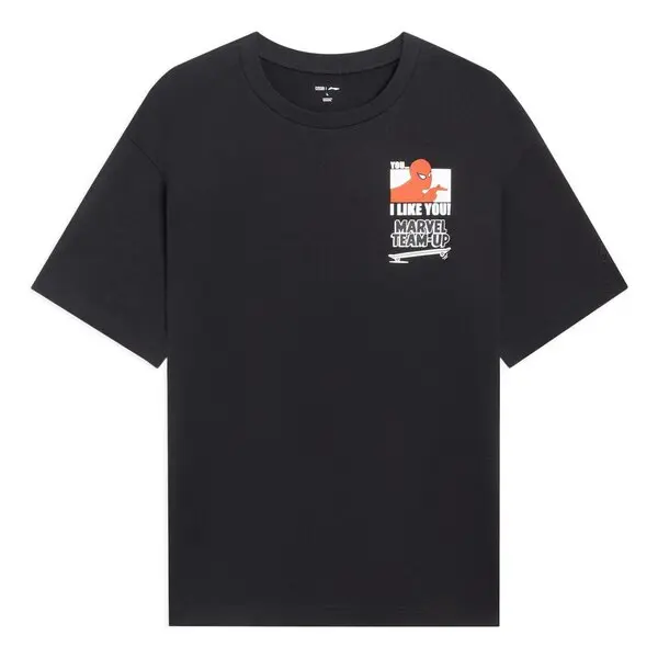 LI-NING X Marvel Spider Graphic T-shirt 'black