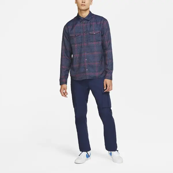 Nike Skateboard Flannel Plaid Skateboard Shirt