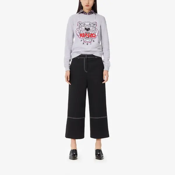 Kenzo Tiger Head Embroidery Crewneck Sweatshirt