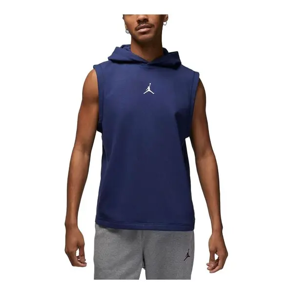 JORDAN Dri-fit Sport Fleece Sleeveless Hoodie - Blue