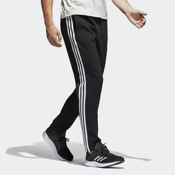 Adidas Solid Color Stripe Knit Sports Pants/trousers/joggers Black