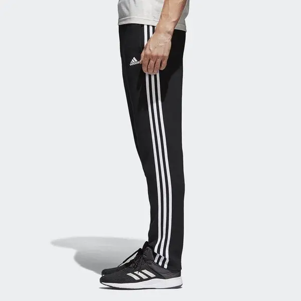 Adidas Solid Color Stripe Knit Sports Pants/trousers/joggers Black