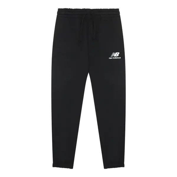 NEW BALANCE Essentials Stacked Logo Sweatpants Asia Sizing 'black White - Black/white