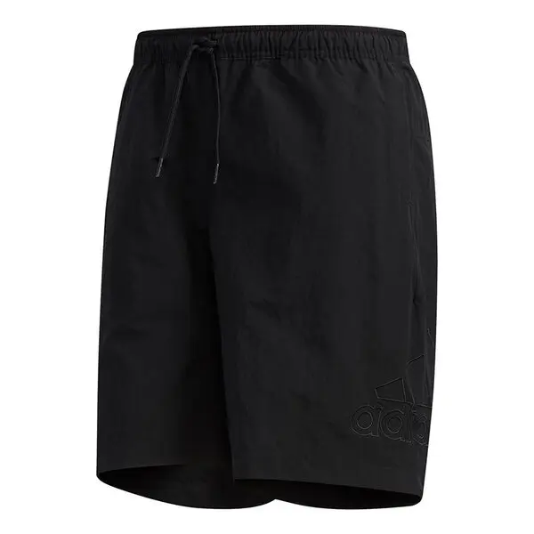 Adidas M Mh 3s Wv Sho Woven Solid Color Loose Sports Shorts - Black