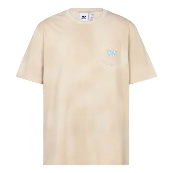Adidas Originals Y2k Tee 2 Gradient Clouds Logo Alphabet Round Neck Sports Short Sleeve Beige T-shirt - Default Color