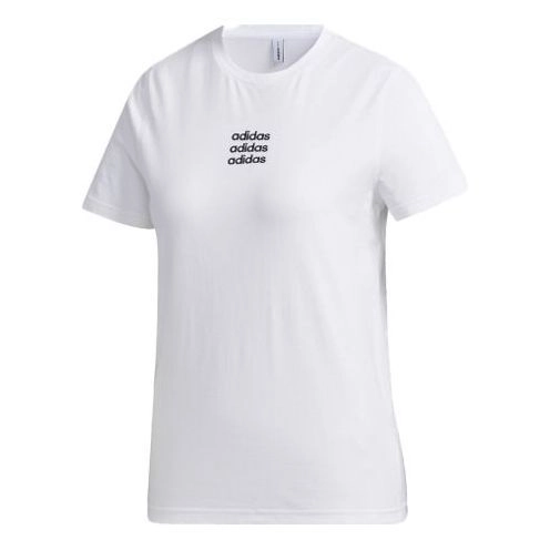 Adidas Neo Casual Sports Round Neck Short Sleeve T-shirt - White