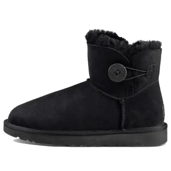 UGG Mini Bailey Button Ankle Boots - Black