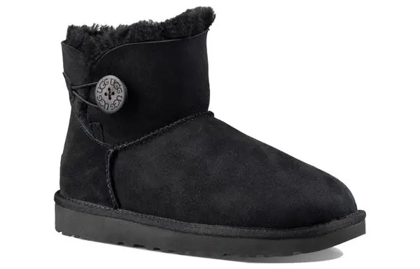 UGG Mini Bailey Button Ankle Boots - Black