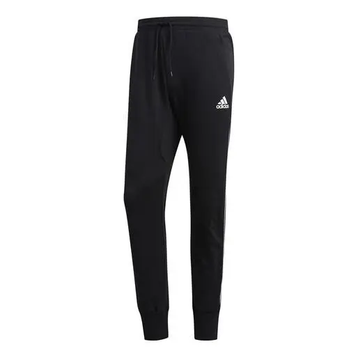 Adidas Logo Knit Drawstring Sports Pants - Black