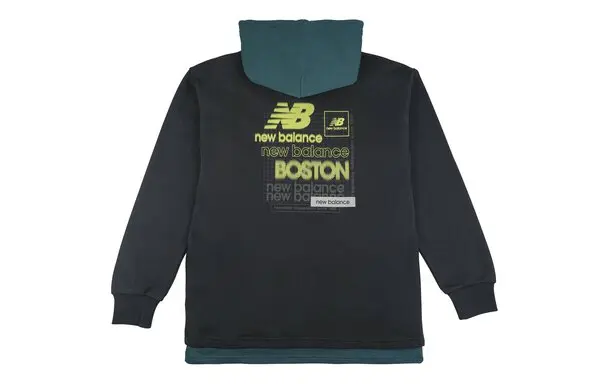 NEW BALANCE Splicing Hooded Knit Pullover