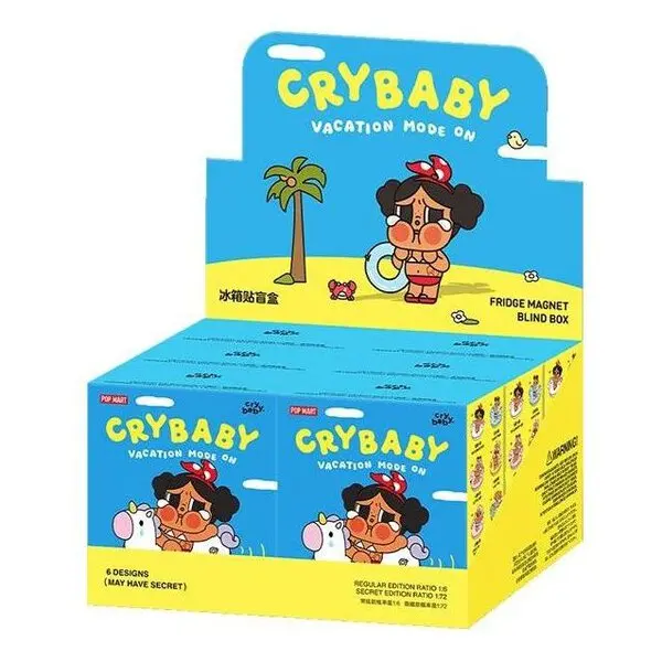 POP MART Crybaby Vacation Mode On Series Fridge Magnet Sealed Cases - Multi-color