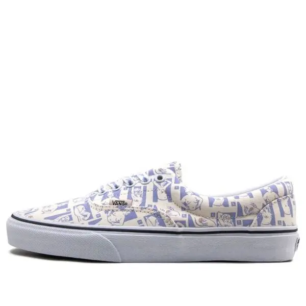VANS Era Graphic Print Lace Up Sneakers - White/blue
