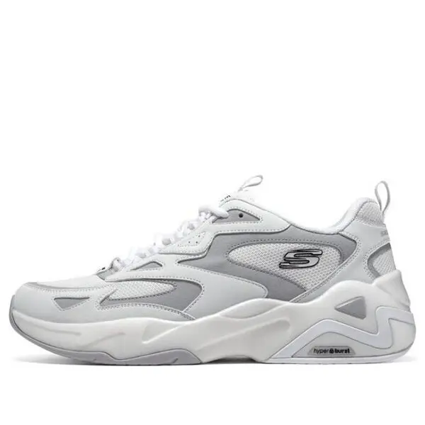 Sketchers D'lites Hyper Burst Athletic Sneakers - White/grey