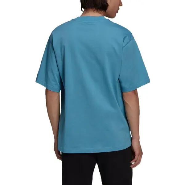 Adidas Originals Solid Color Athleisure Casual Sports Round Neck Short Sleeve Couple Style Light Blue - Default Color