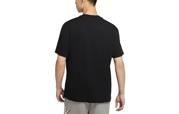 Nike Printing Sports Round Neck Short Sleeve - Black