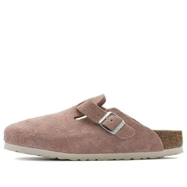 BIRKENSTOCK Boston Soft Footbed Suede Leather Clogs - Pink