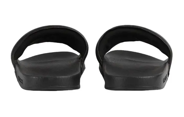 Gucci Interlocking Double G Flat Sandals - Black/white